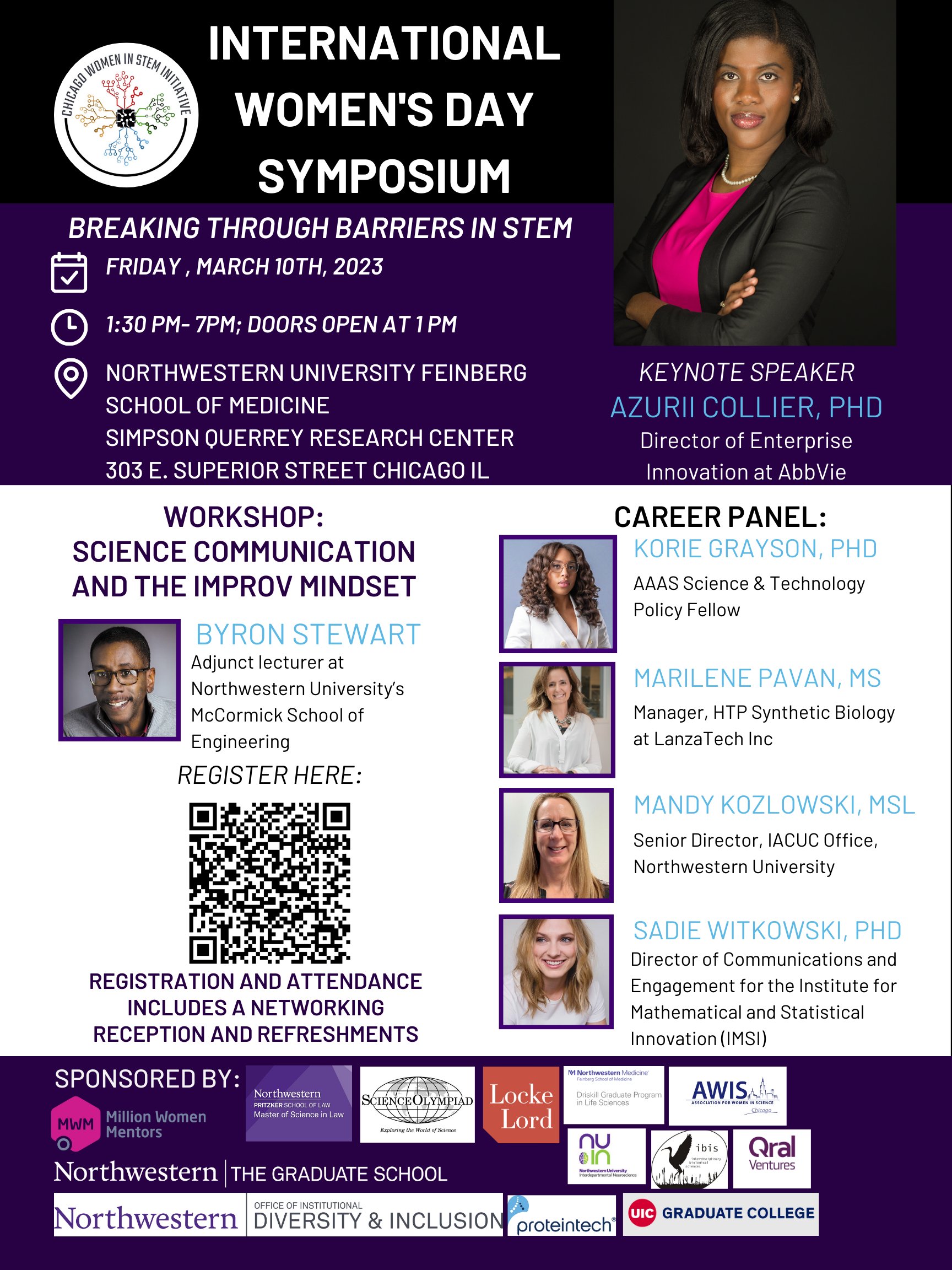 Breaking Through Barriers in STEM – International Women’s Day Symposium - AWIS Chicago